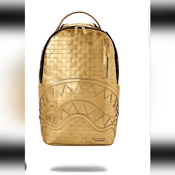 Sprayground | Bags | Sprayground Gold Sharks In Paris Backpack | Poshmark